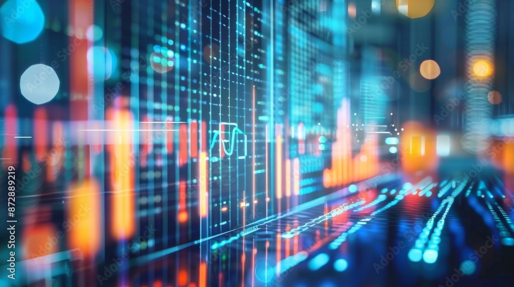 Advanced business intelligence and analytics background with data ...