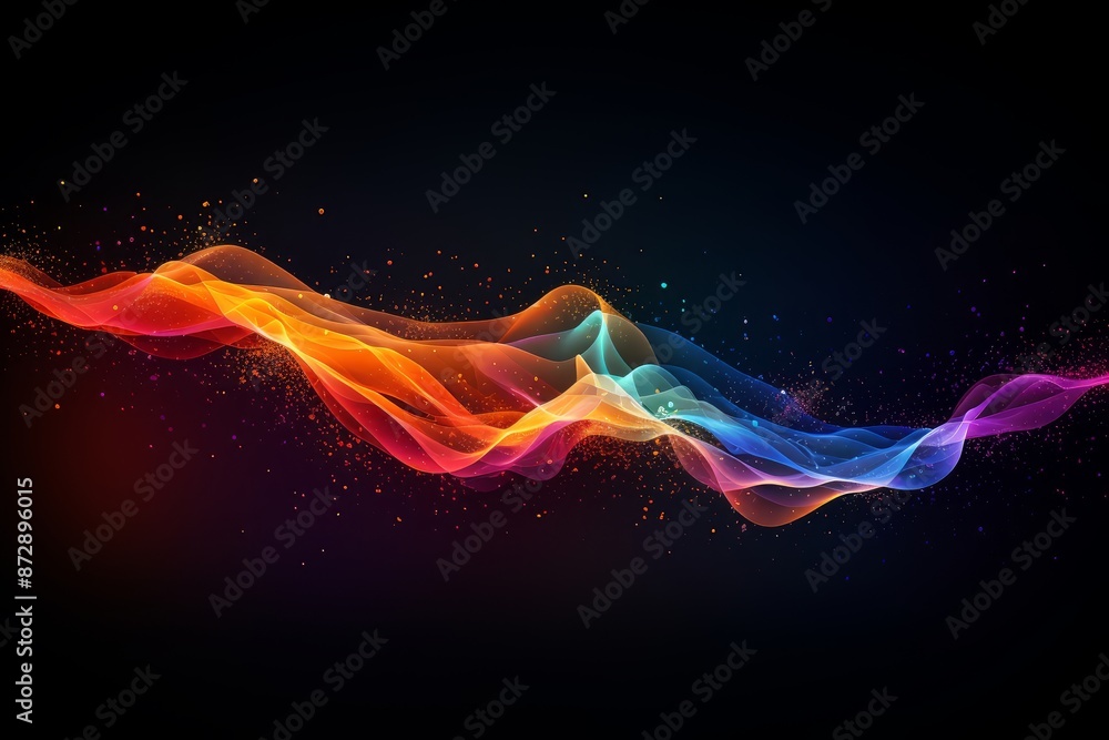 Digital graphic abstract background for technological processes, neural networks, digital data ...