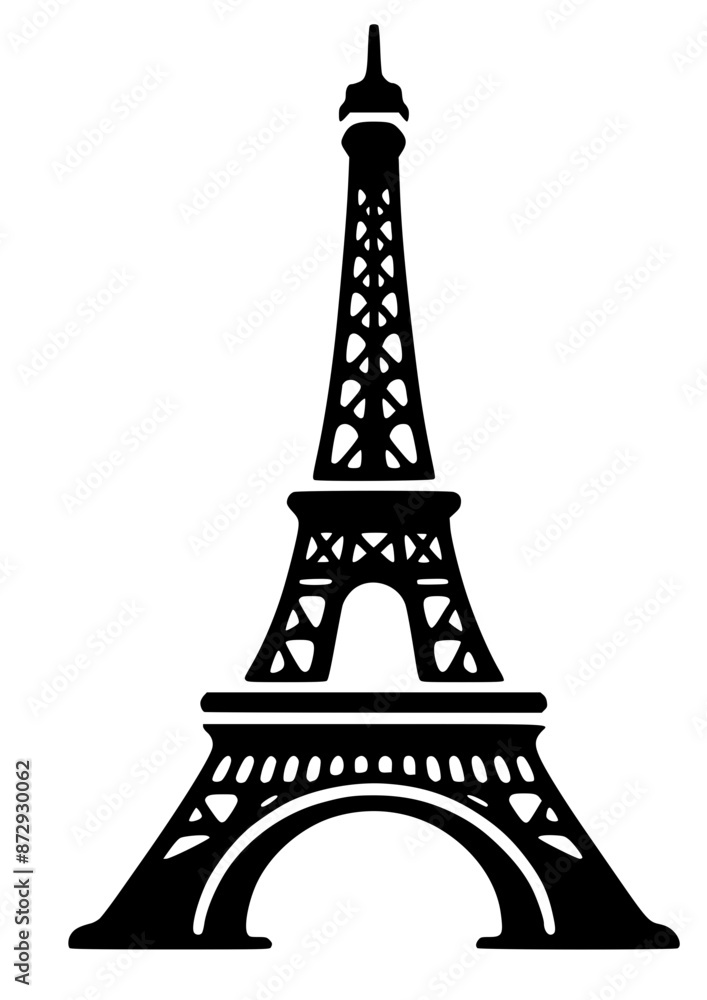 Vector de Stock Eiffel Tower SVG, Paris SVG, France SVG, Wonder of the ...