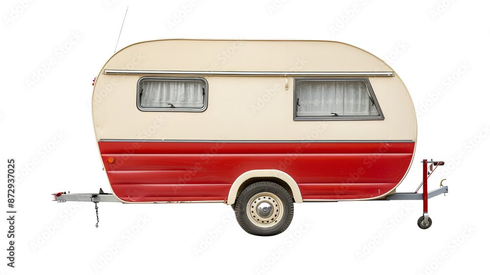 Vintage caravan side view clip art Stock Photo | Adobe Stock