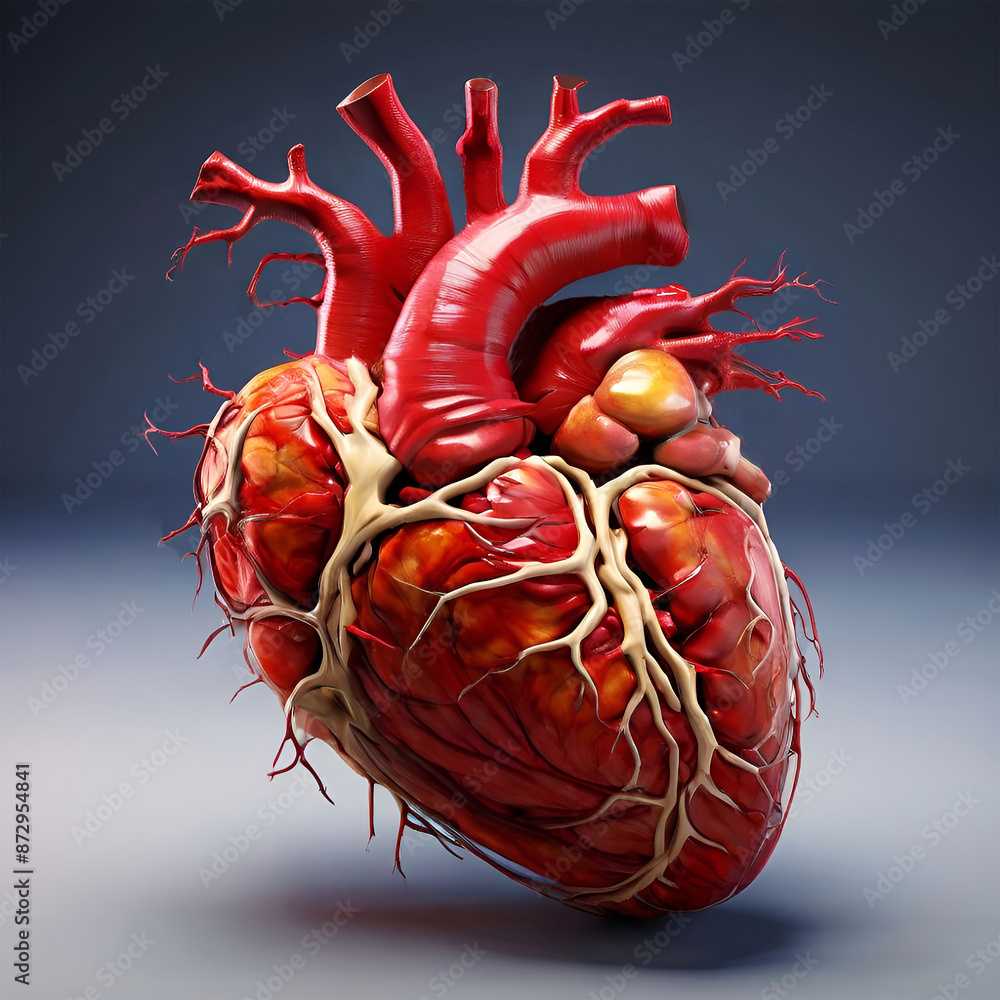 Heart with Vessels and Arteries Realistic 3D Anatomy Model of the Human ...
