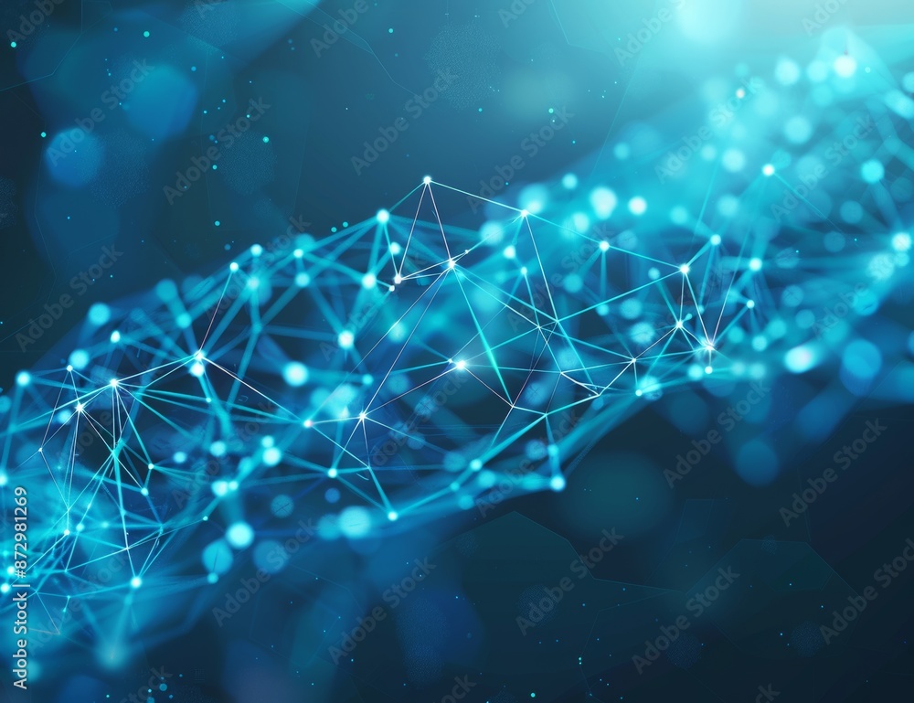 Molecular of chemical, atom cell science, futuristic cyber network ...