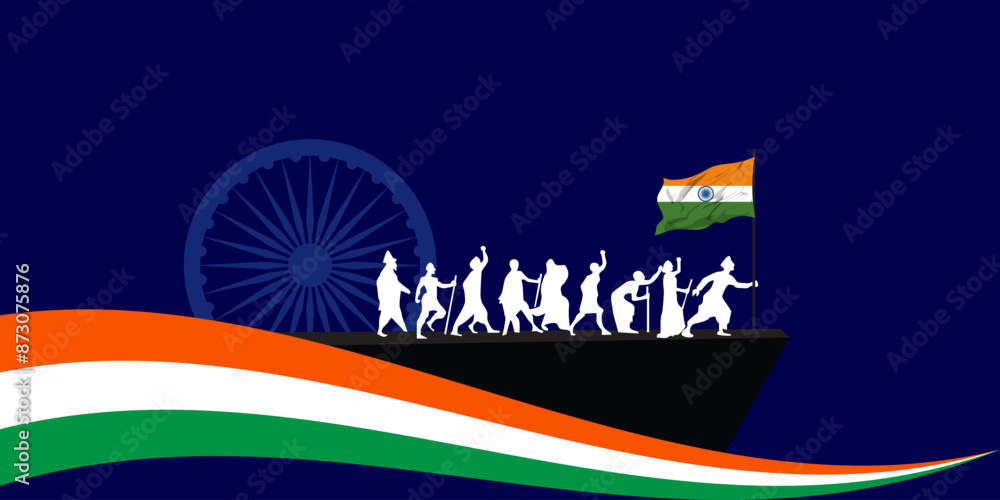 Quit India Movement Anniversary or August Kranti Din vector ...