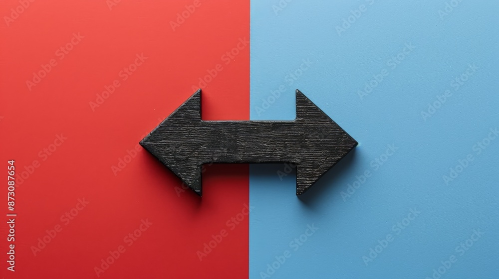 two arrows pointing in different directions symbolize divergence of ...