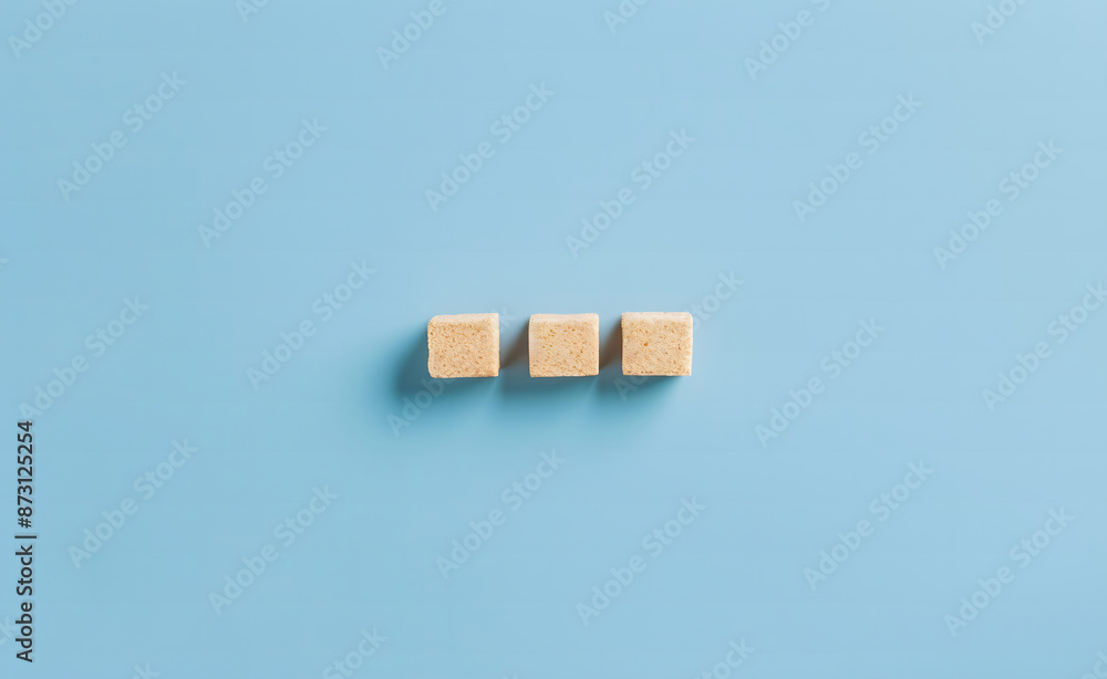 Loading, wood block in progress bar on blue background for download ...