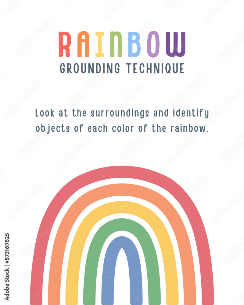 Rainbow Grounding Technique Stock Vector | Adobe Stock