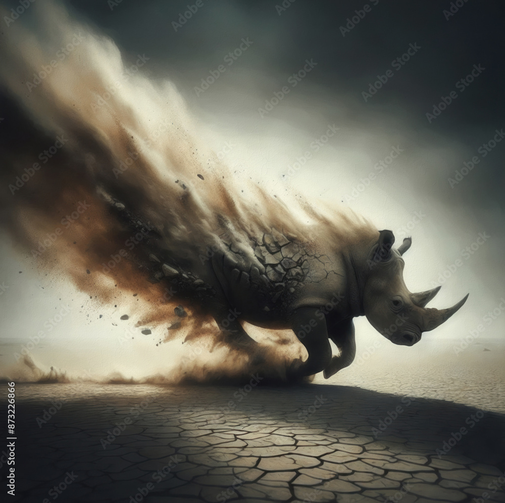 Rhinoceros. Endangered species face extinction as climate change ...