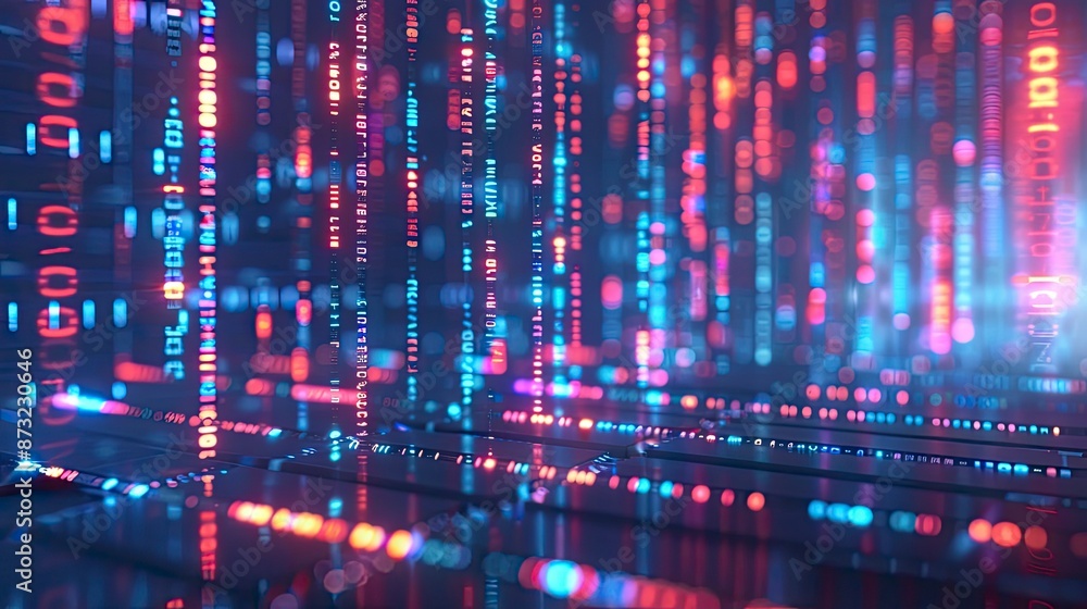 Conceptual image of bioinformatics analysis showing genomic data ...