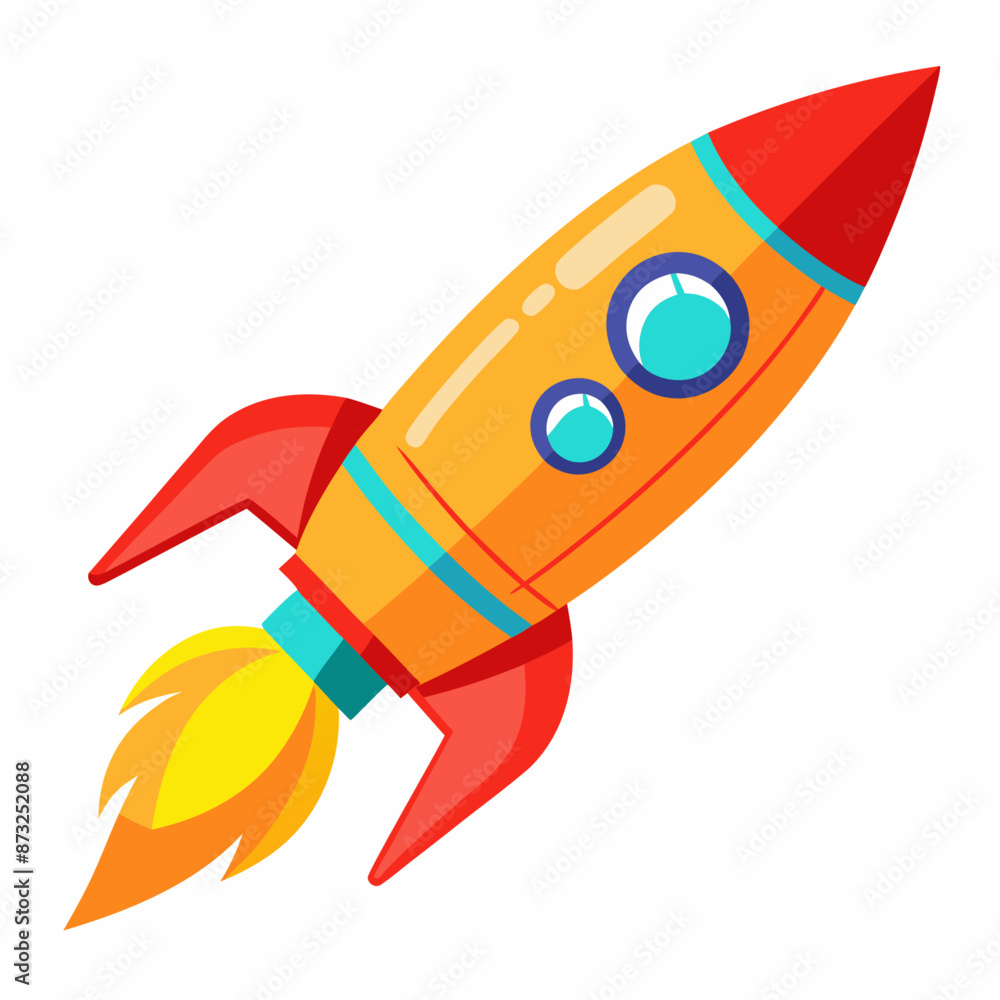 rocket clipart cartoon Illustration drawing Stock Vector | Adobe Stock