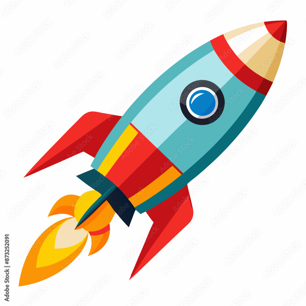 rocket clipart cartoon Illustration drawing Stock Vector | Adobe Stock