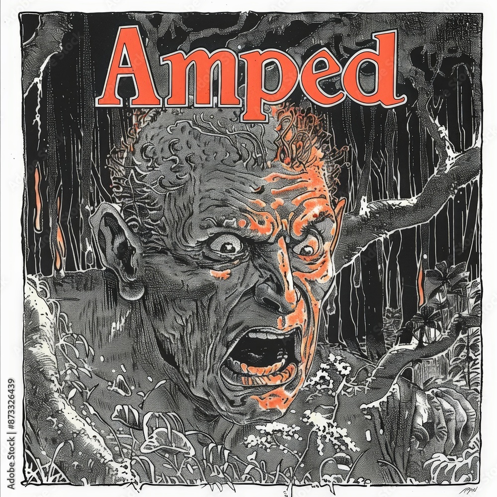 Intense horror comic cover featuring a monstrous face and ominous ...