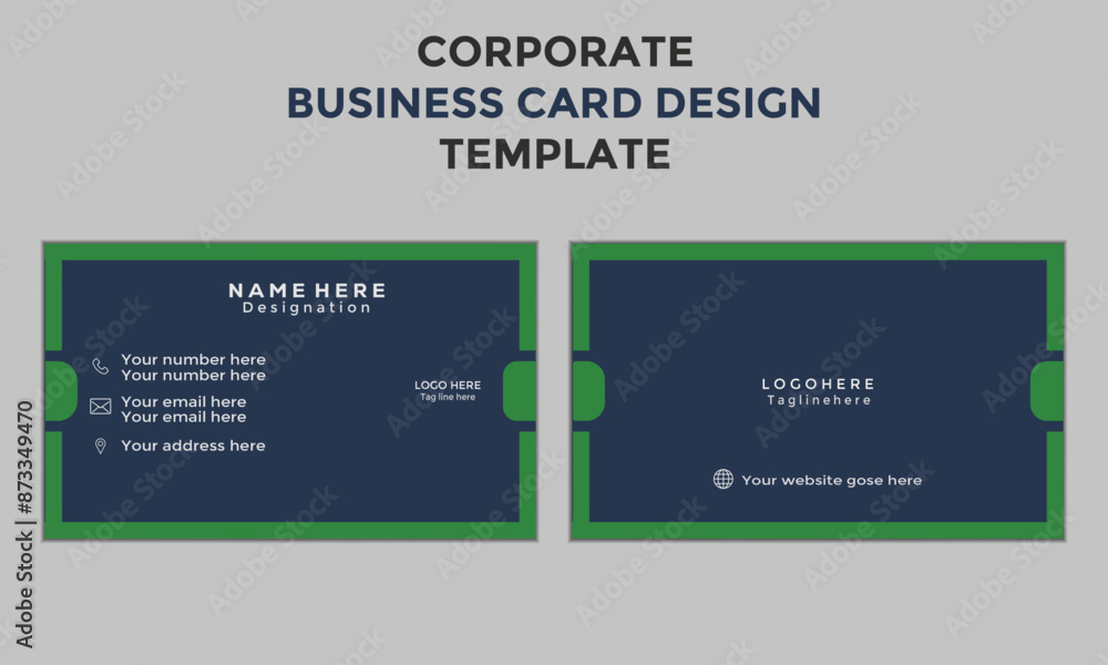 Double-sided creative business card and visiting card design template ...