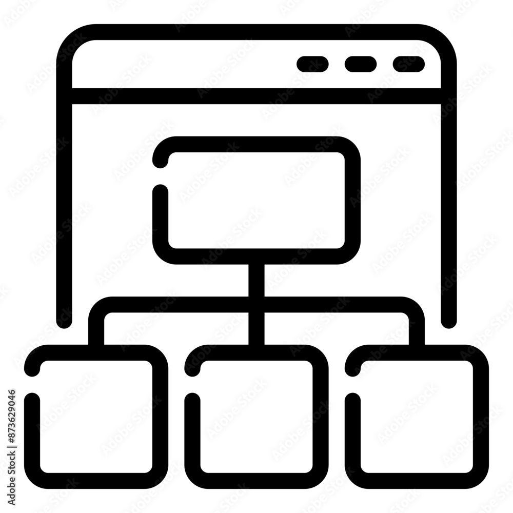 site map icon illustration の Stock ベクター | Adobe Stock