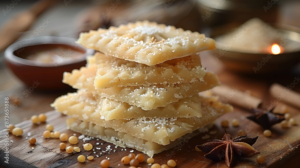 Photo indian sweet food kesar peda, Kaju Katli is a traditional Indian ...