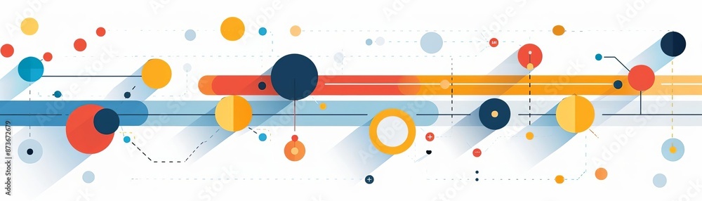 Project milestone schedule flat design side view milestone strategy ...