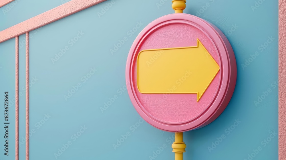 Safety signs flat design top view warning theme colored pastel Stock ...