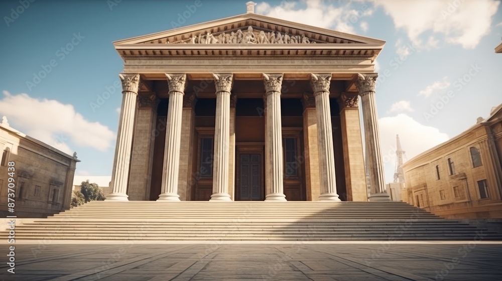 Majestic Ancient Roman Temple. A testament to architectural grandeur ...