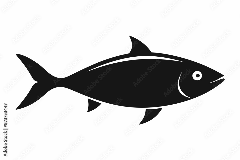 Fish vector illustration, hilsa isolated on white, hilsa silhouette ...