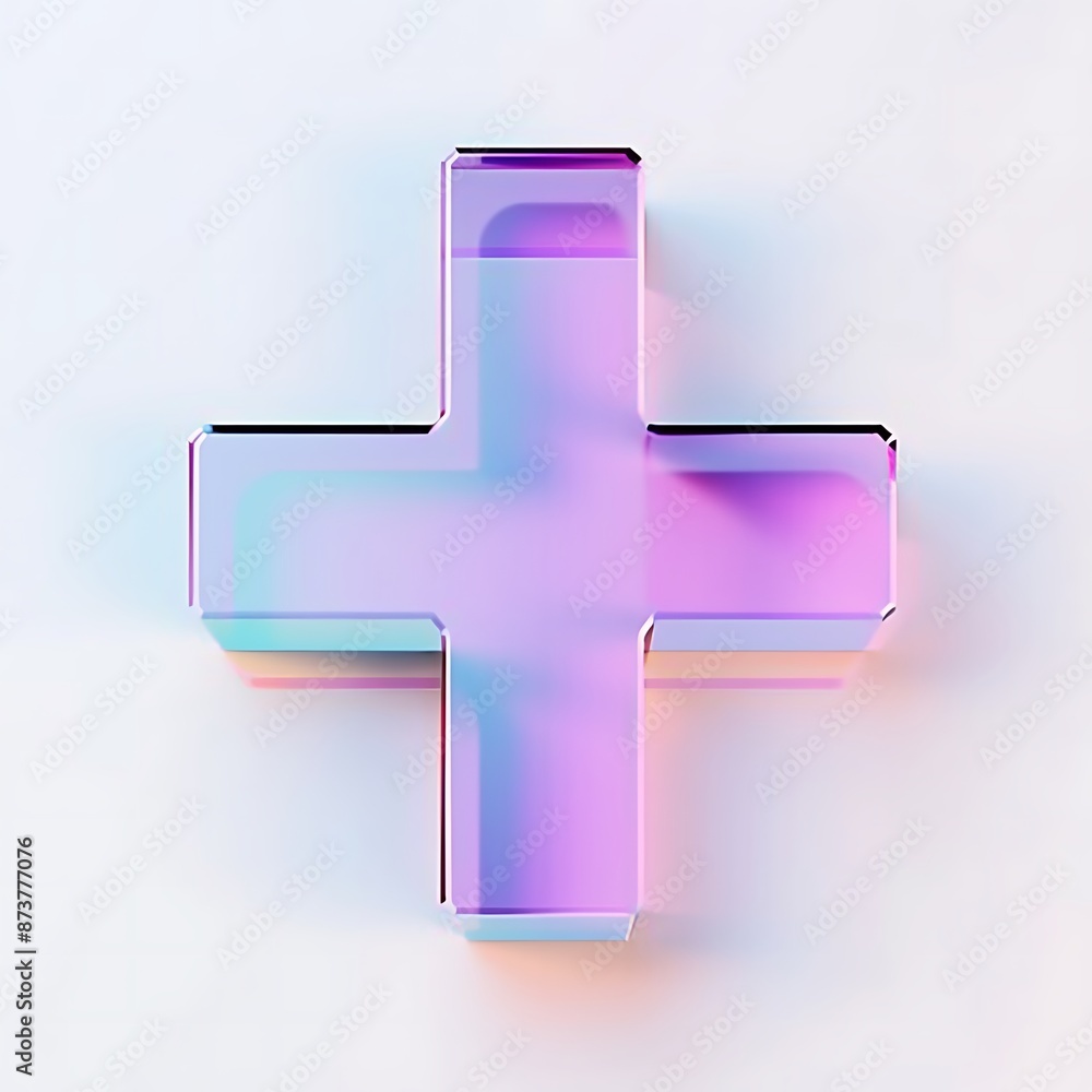 Foto de Stock Plus symbols icon with colorful gradient. 3d rendering ...