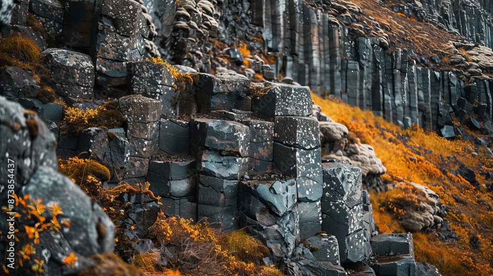 Iceland is known for its unique geology that includes hexagonal basalt columns. These columns ...
