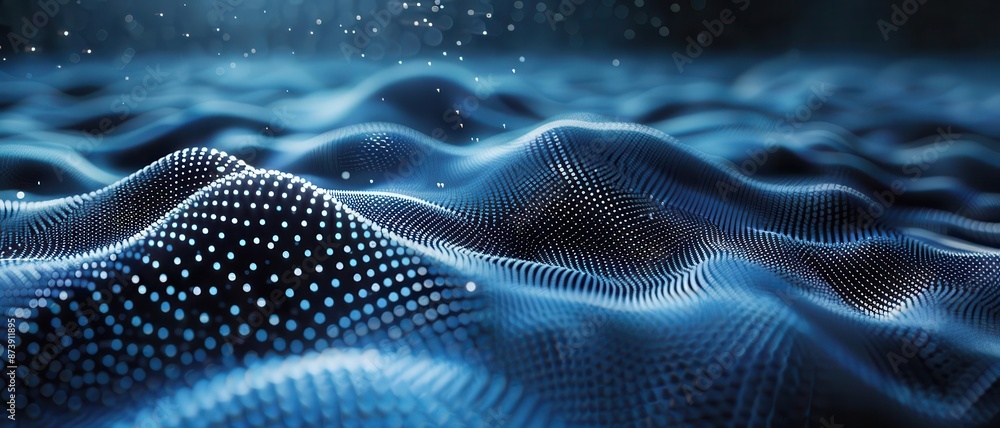 Abstract sound waves forming topological patterns in an innovation lab ...