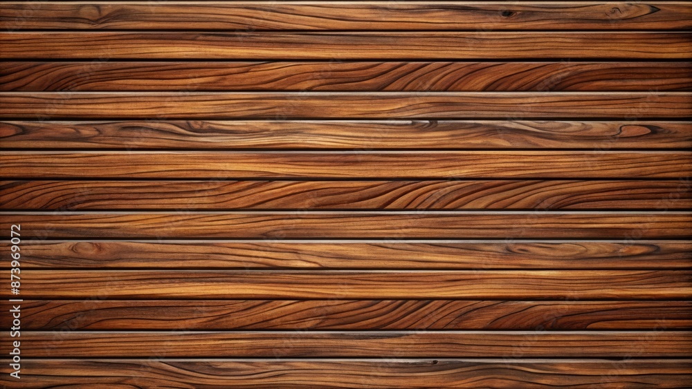 Rich dark brown 3D teak wood pattern background with deep grooves and ...