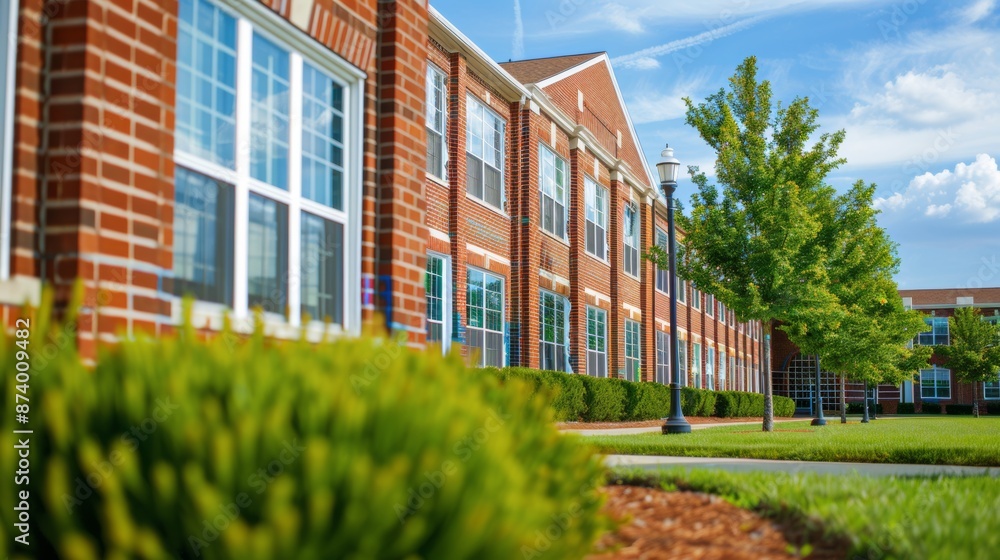 School building.View of typical American school building exterior Stock ...