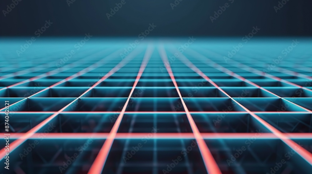 Design a futuristic grid system with geometric shapes and precise ...