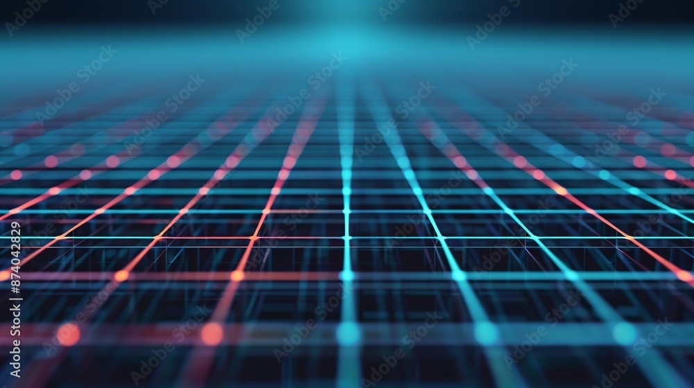 Design a futuristic grid system with geometric shapes and precise ...