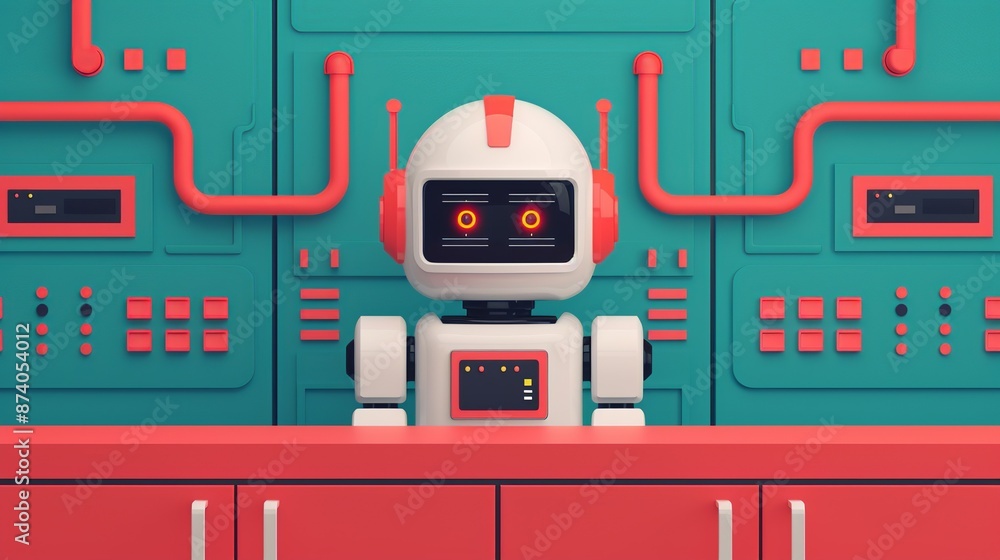 Explore the principles of robotics and artificial intelligence in technological illustrations ...