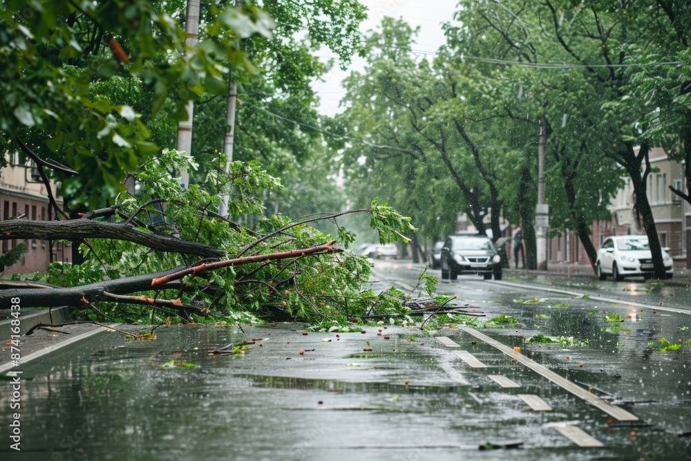 The storm's relentless rain and powerful winds uprooted trees, turning ...