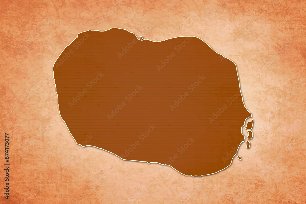 Cook Islands Map. Cook Islands Map with federal states in A vintage ...