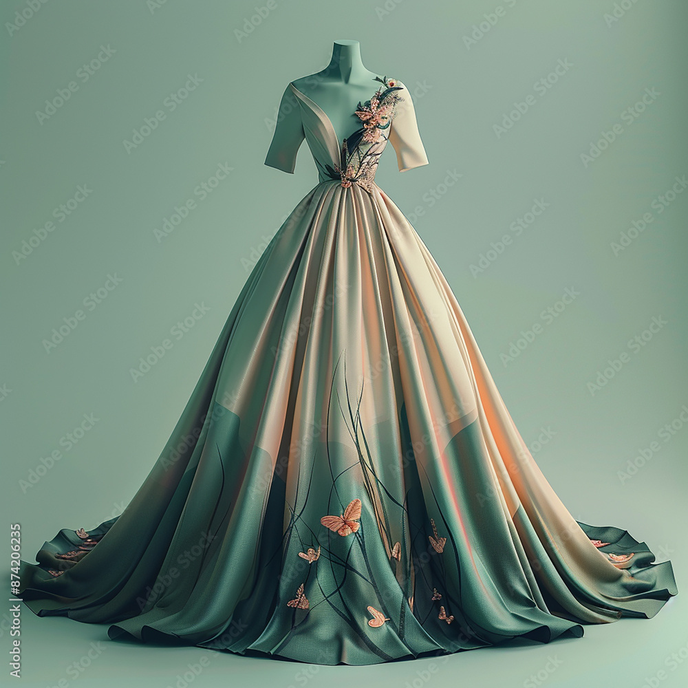 rendered photo of beautiful model full shot wearing luxury and unique ...