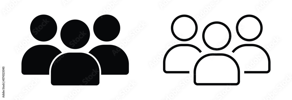 group icon. team of employees or person symbol. simple squad avatar for ...