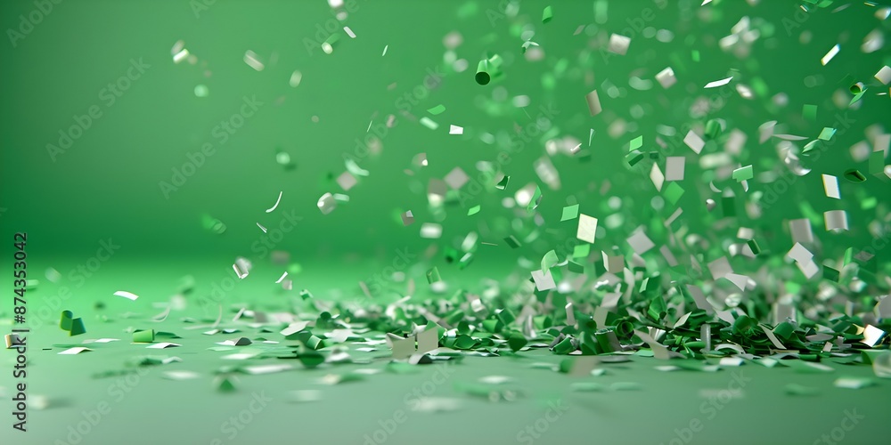 Realistic confetti blast composited seamlessly into CGI scene with ...