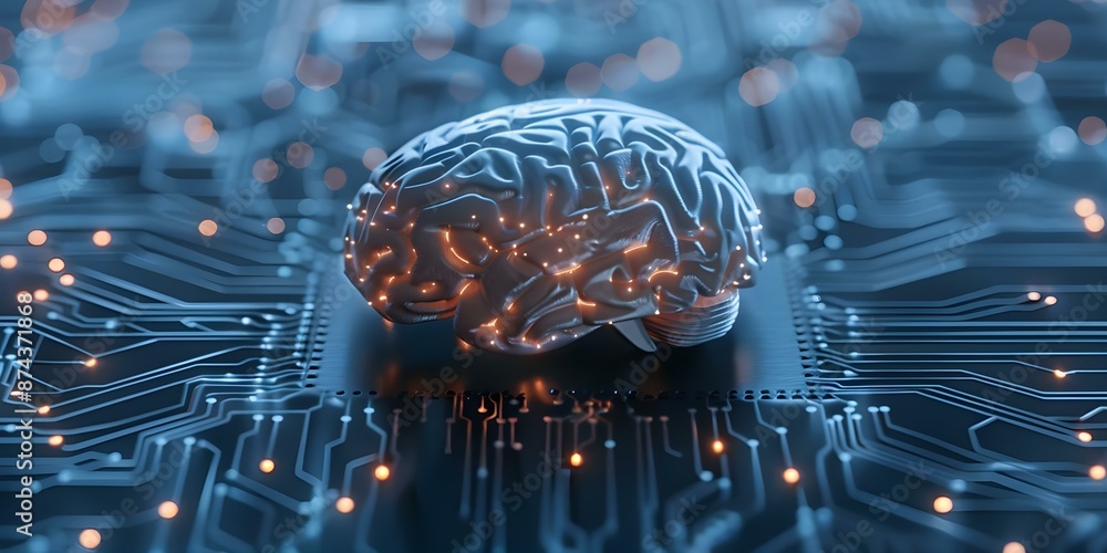 Ilustración de Stock GUI for AI deep learning utilizing graphical interface for user interaction ...