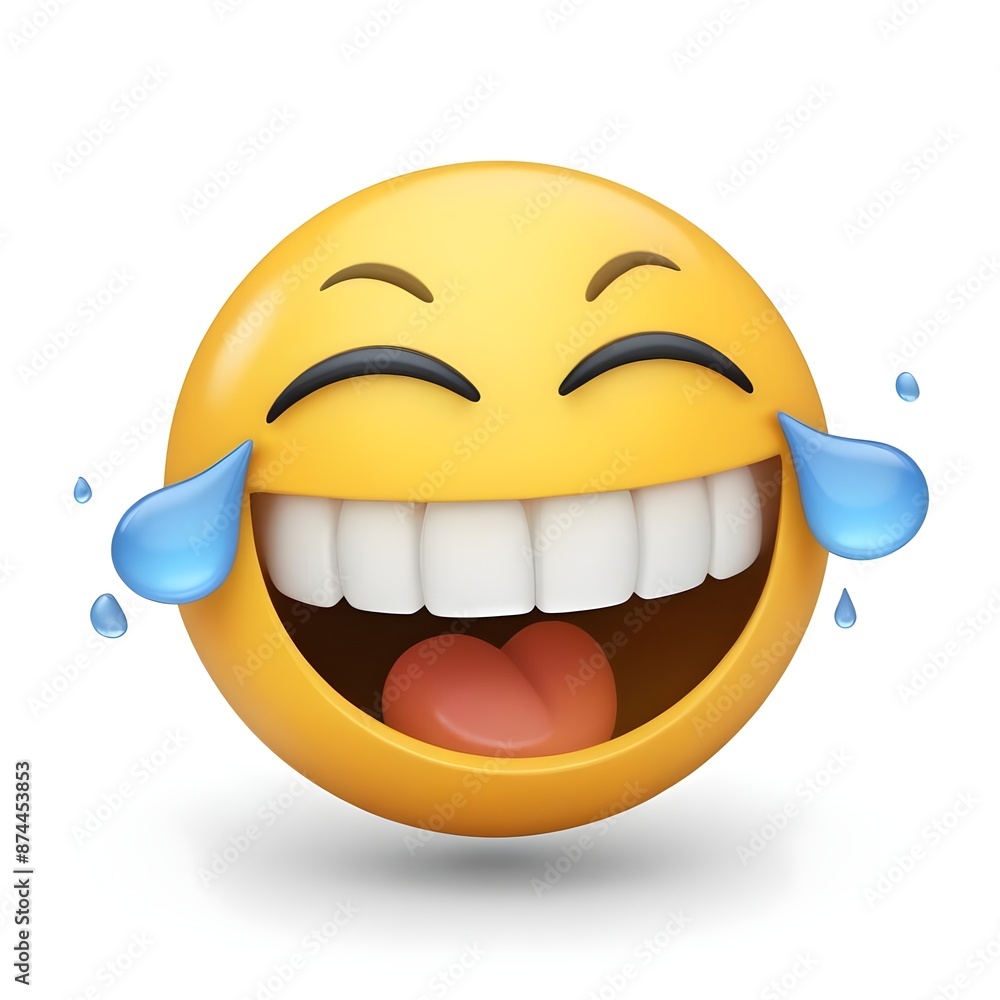 Rotfl happy laughing smiley emoji Stock Illustration | Adobe Stock
