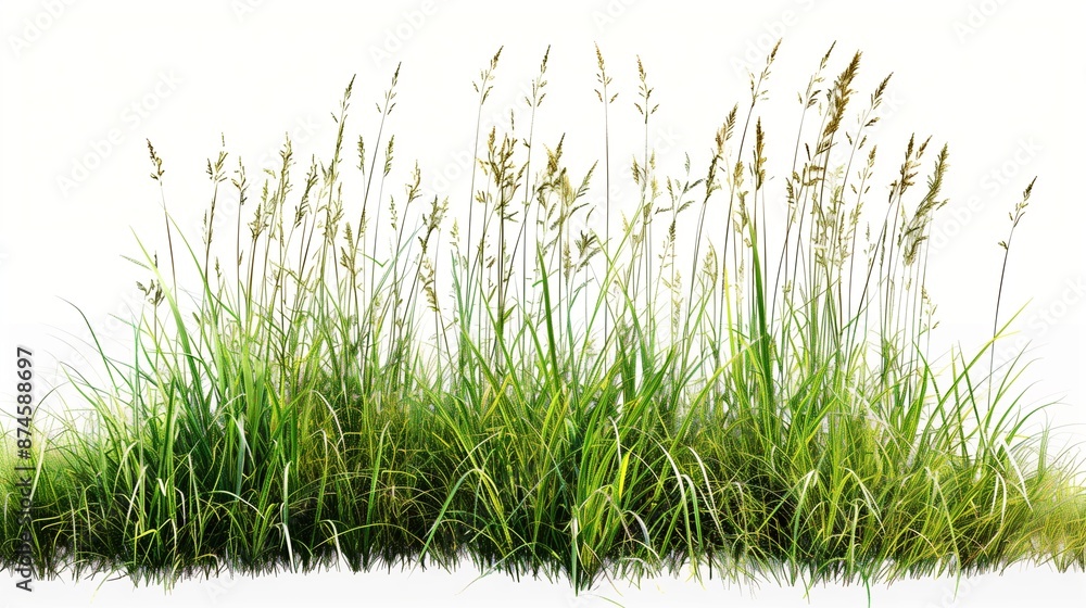Nature tall meadow grass cut out transparent backgrounds 3d ...