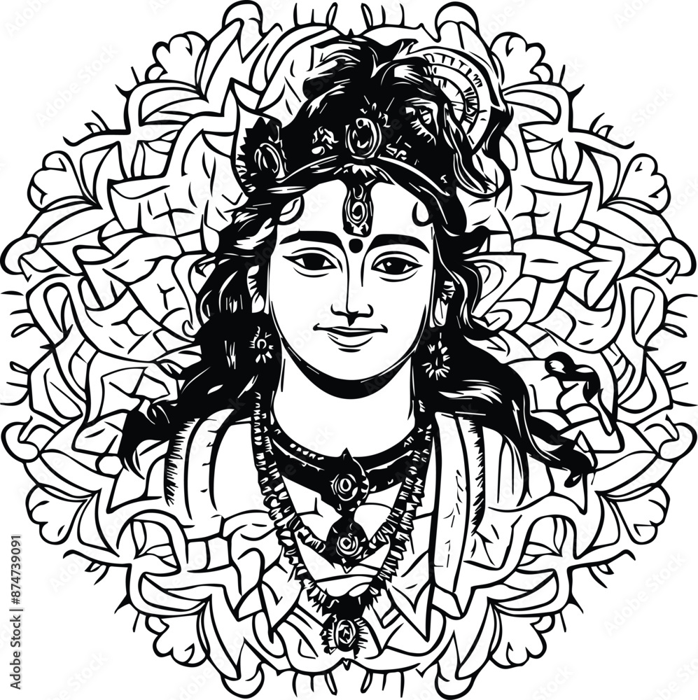 vector sketch hand drawn single line art coloring page line drawing ...