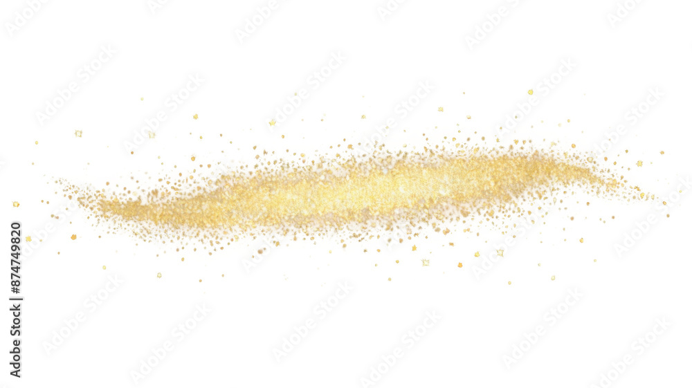 Gold Sparkle And Glitter Dust Effect isolated on a transparent background Stock Photo | Adobe Stock