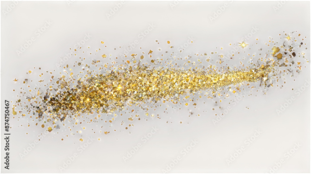 Gold Sparkle And Glitter Dust Effect isolated on a transparent background Stock Photo | Adobe Stock