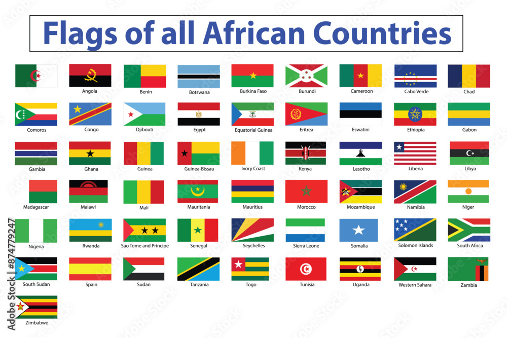 All national flags of the world. Country flags with name. Countries ...