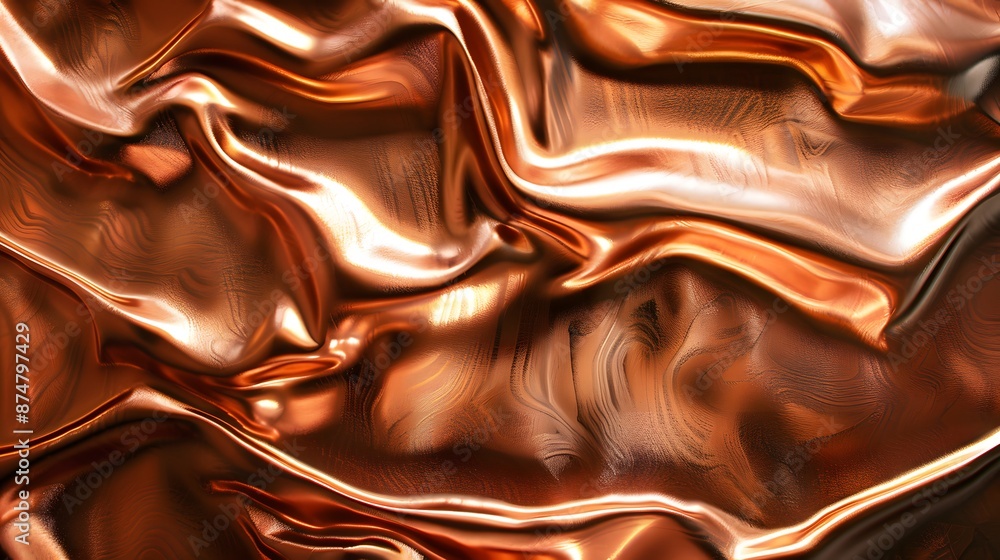 Copper surface texture with elegant, flowing veins adding depth and ...