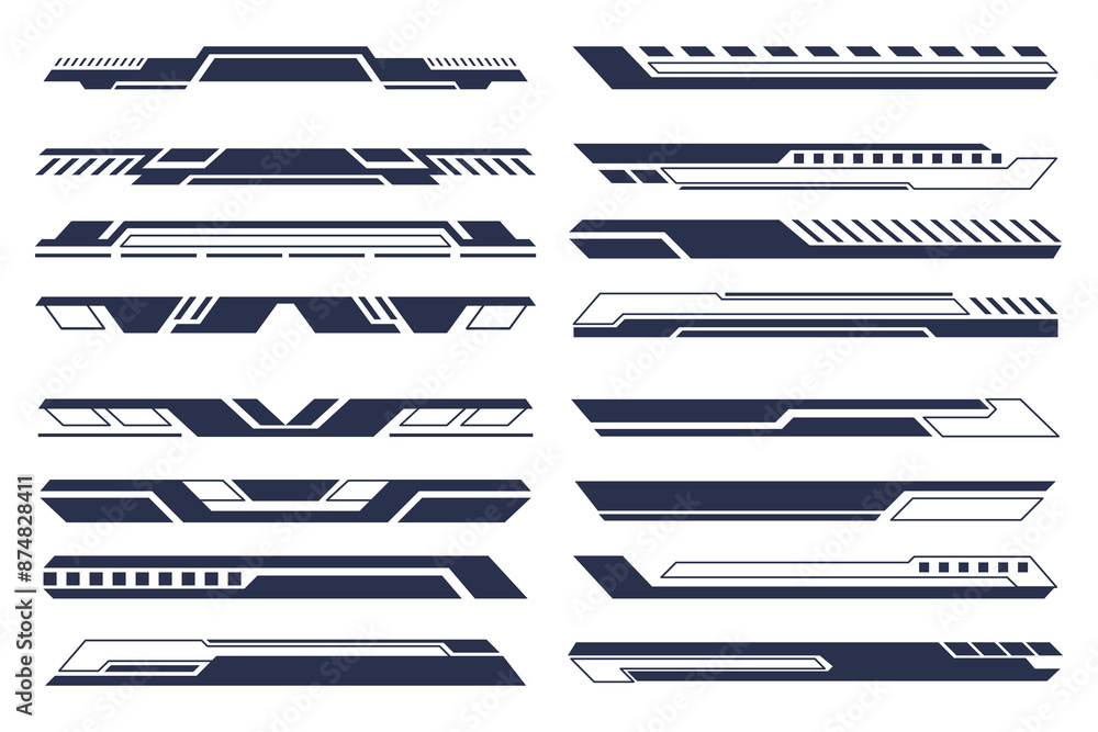 HUD Futuristic Tech Border Design Set. Sci-Fi Modern User Interface ... HUD Futuristic Tech Border Design Set. Sci-Fi Modern User Interface ...