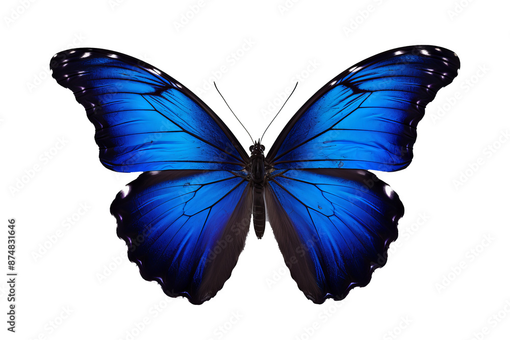 Beautiful blue butterfly PNG style on transparent background for ...
