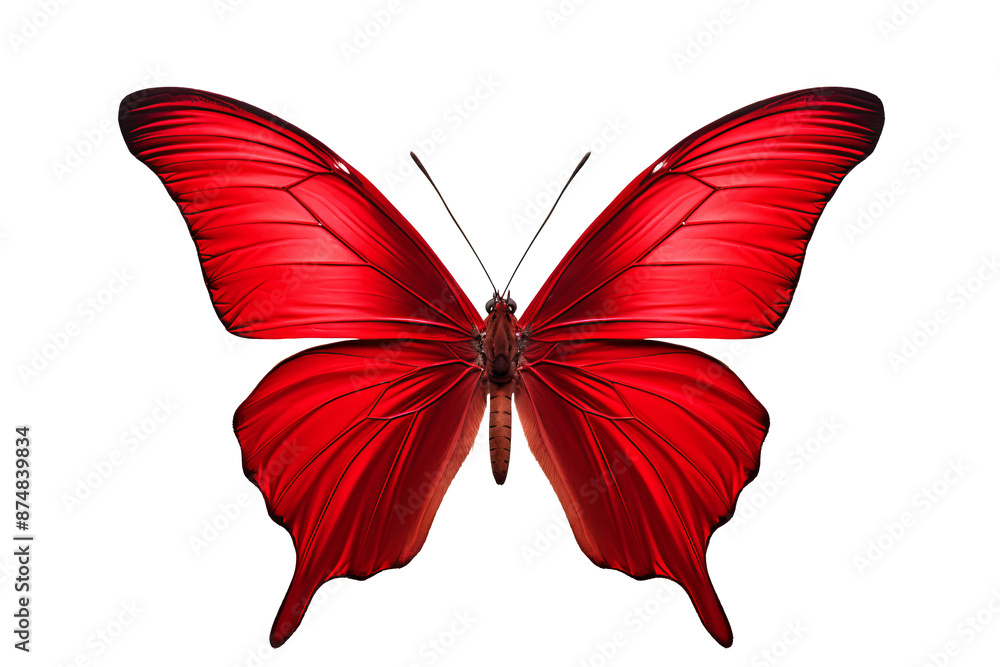 Beautiful red butterfly PNG with transparent background for digital ...