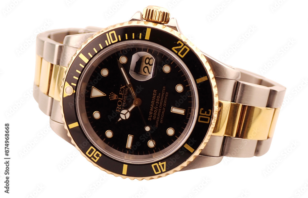 ROLEX] Submariner/"16613", gold and stainless steel combination model ...
