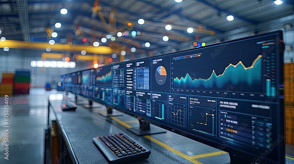 A logistics dashboard displaying key performance indicators (KPIs) for ...