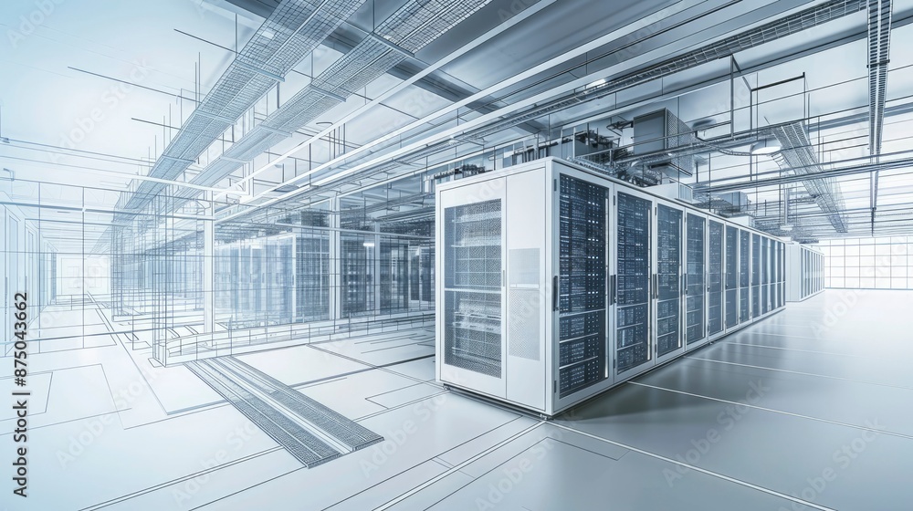 A digital replica of a BIM-guided data center expansion, optimizing ...