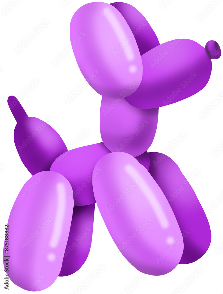 Cartoon Balloon Dog Clip Art Transparent Background for Birthday Stock ...